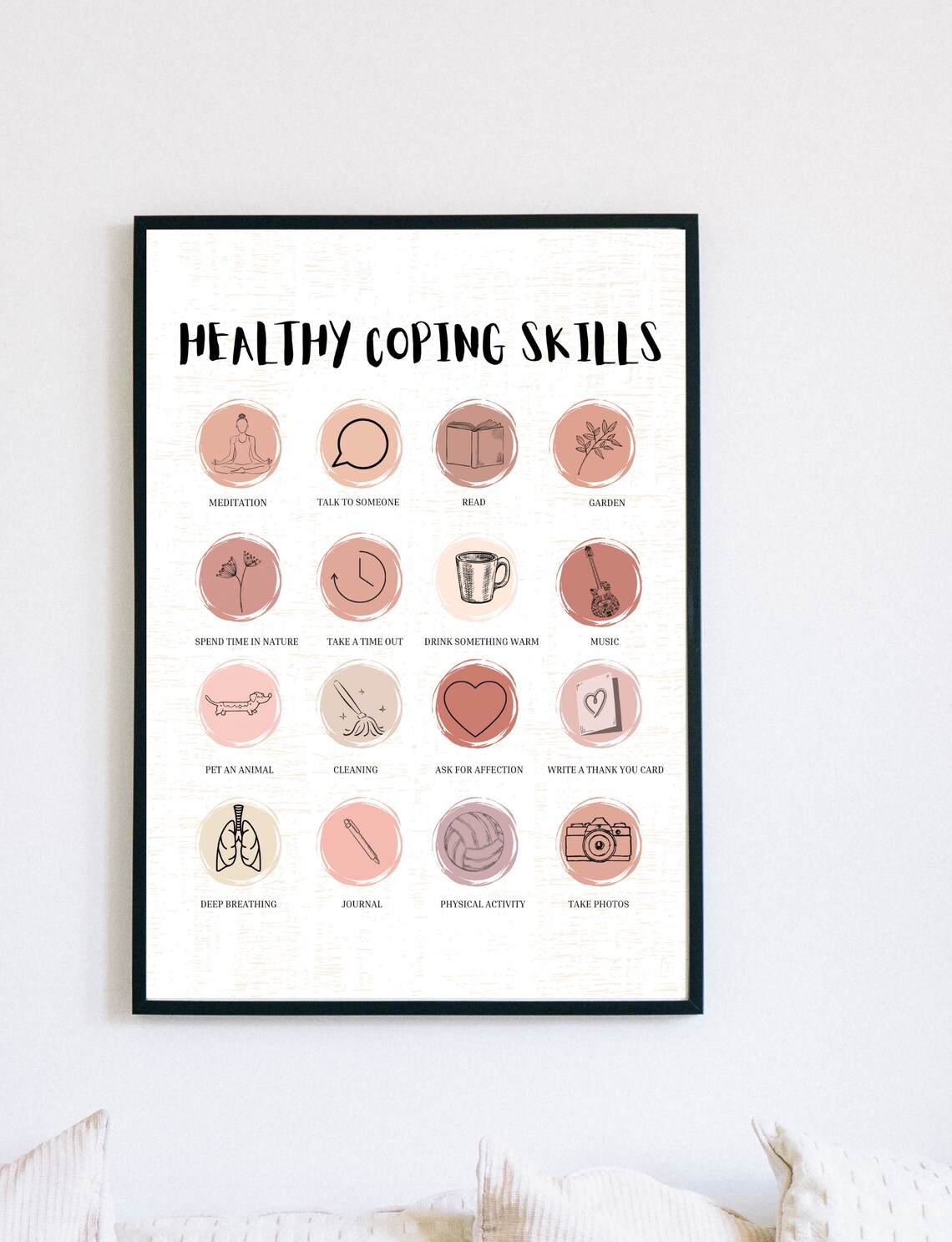 Healthy Coping Skills Therapy Poster Therapy Handout - Etsy