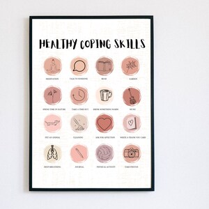 Healthy Coping Skills | Therapy Poster | Therapy Handout | Therapy ...