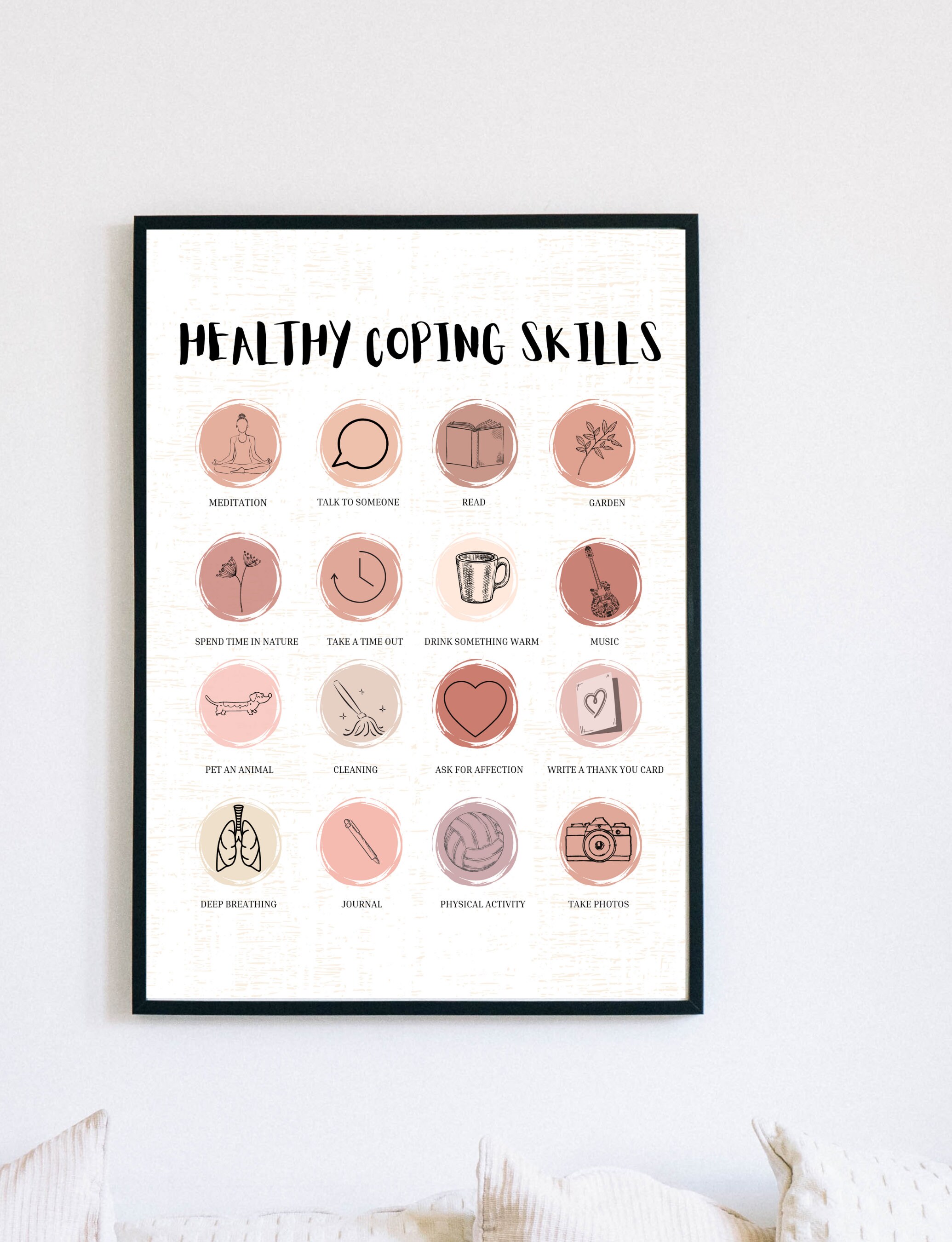 Healthy Coping Skills Therapy Poster Therapy Handout - Etsy
