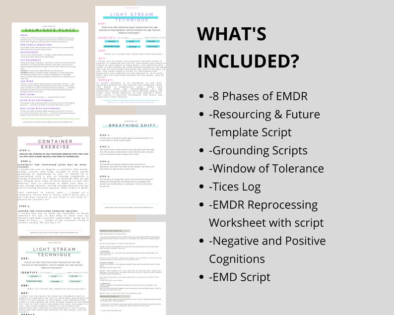EMDR Scripts EMDR Therapy EMDR Worksheet Emdr Resourcing - Etsy Ireland
