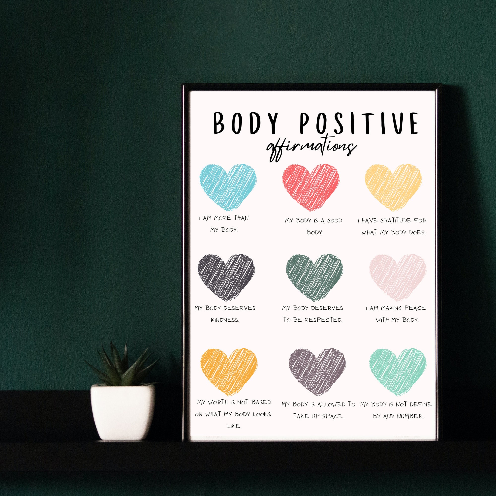 Body Positive Affirmations Wall Art Positive Affirmation - Etsy