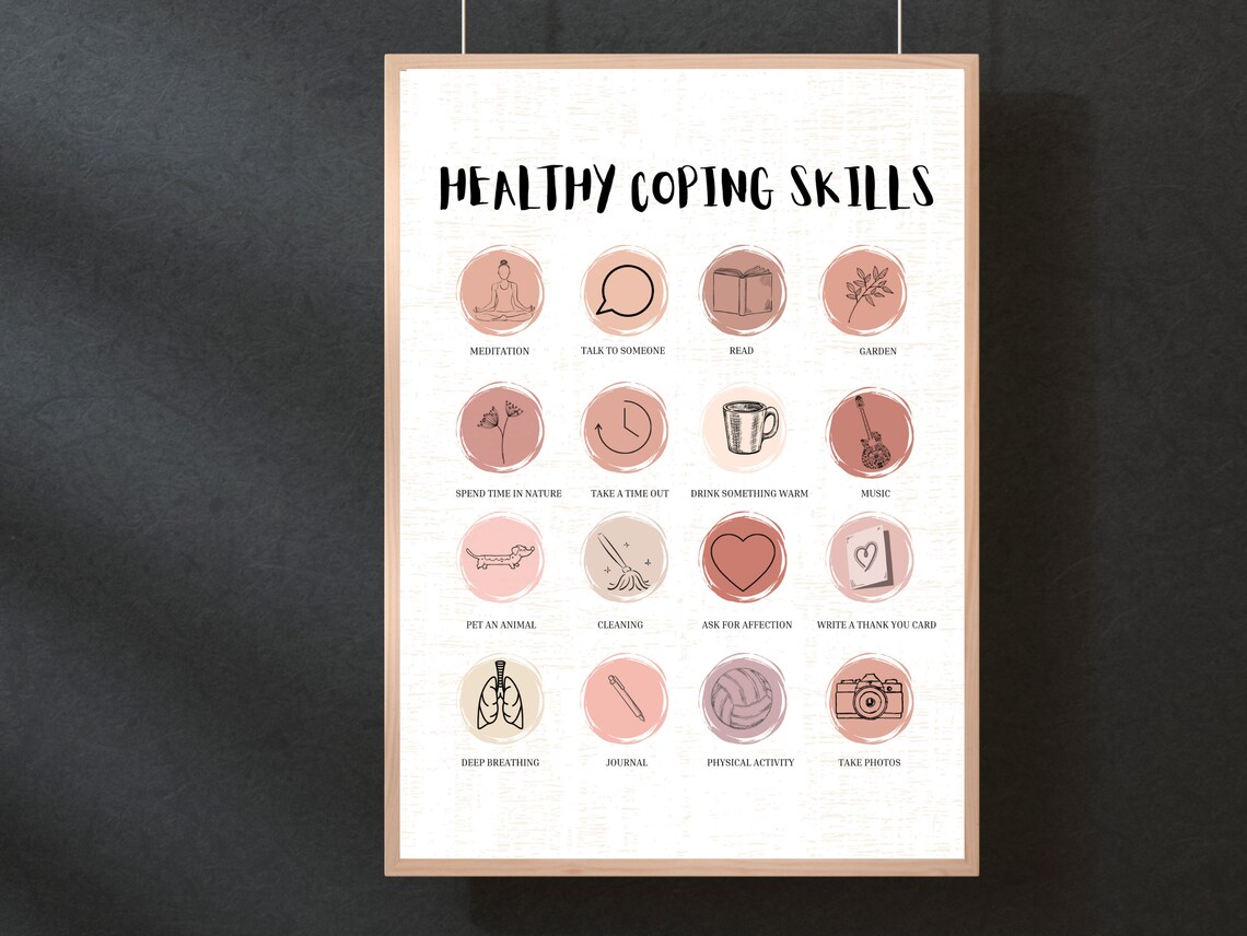Healthy Coping Skills Therapy Poster Therapy Handout - Etsy