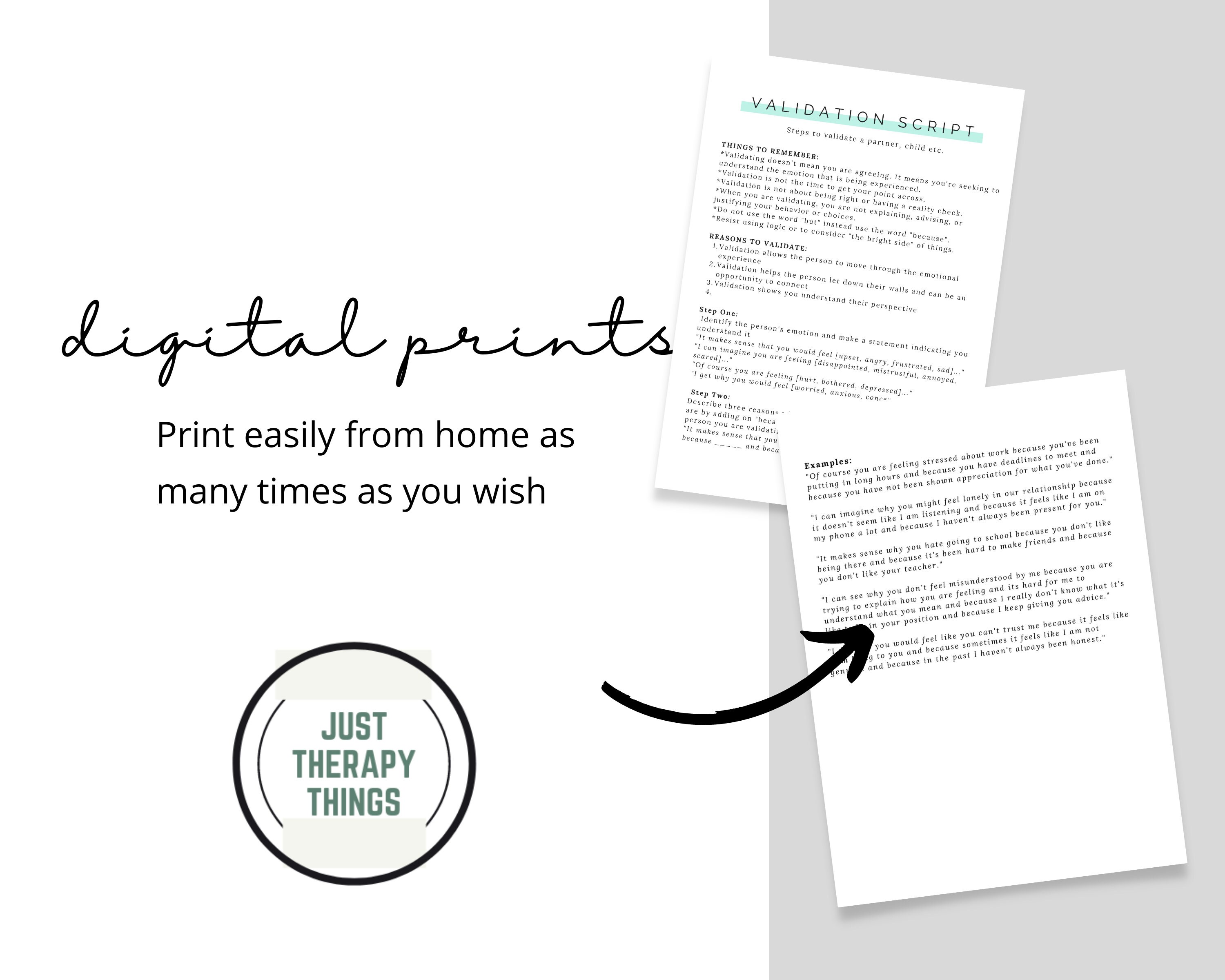Validation of Emotions Script for Parents, Partners, and Therapists ...