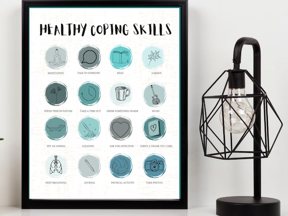 Healthy Coping Skills Therapy Poster Therapy Handout | Etsy