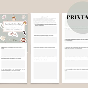 Social Anxiety Worksheets | CBT Worksheets for Anxiety | Anxiety ...