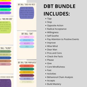 20 DBT Skills Posters and Flashcards | DBT Skills | DBT Therapy ...
