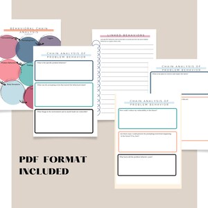 Behavioral Chain Analysis Bundled Worksheets for Therapists | DBT ...