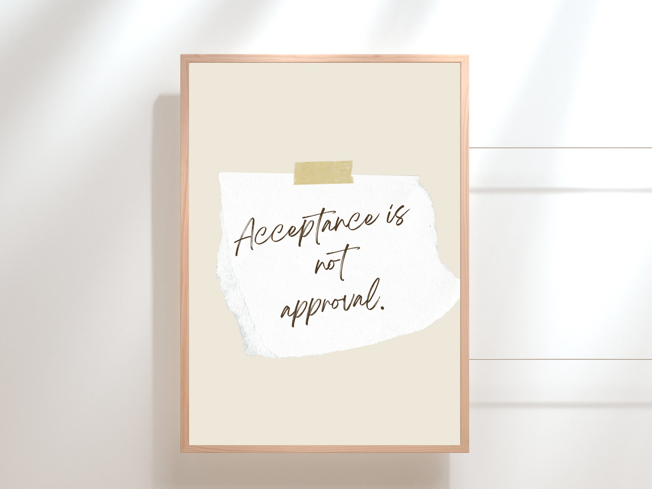 Acceptance is Not Approval DBT Skills PDF Mental Health Poster ...