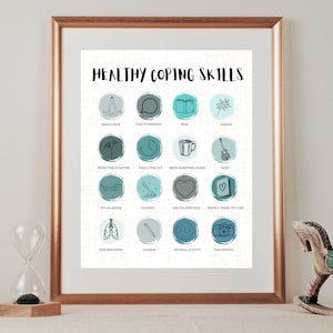 Healthy Coping Skills Therapy Poster | Therapy Handout | Therapy ...