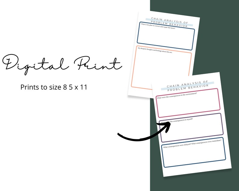 Behavioral Chain Analysis Bundled Worksheets for Therapists | DBT ...