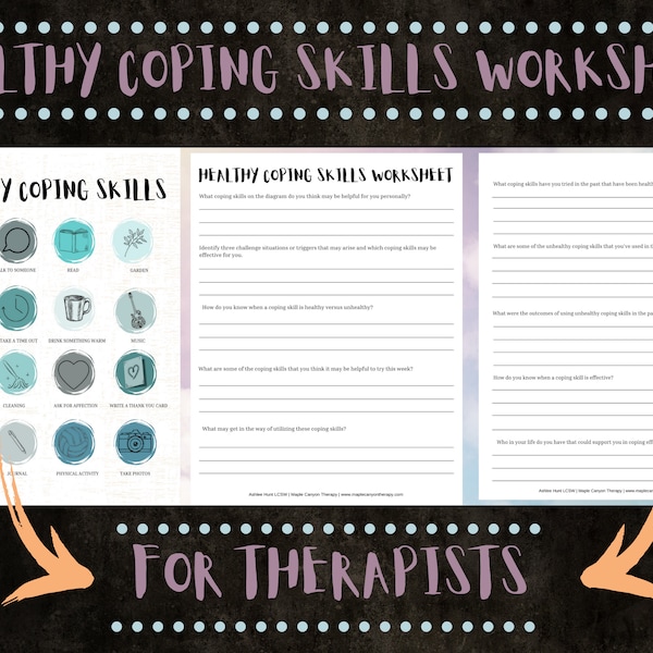 Coping Skill Worksheet - Etsy