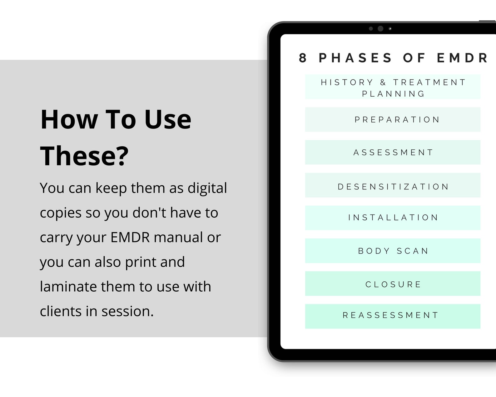 EMD Script Bundle | Phases of EMDR | Negative and Positive Cognitions ...