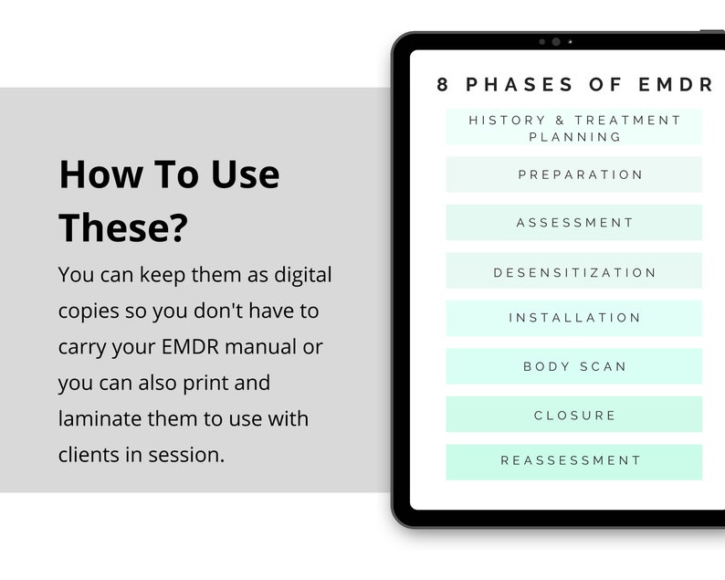 EMD Script Bundle | Phases of EMDR | Negative and Positive Cognitions ...