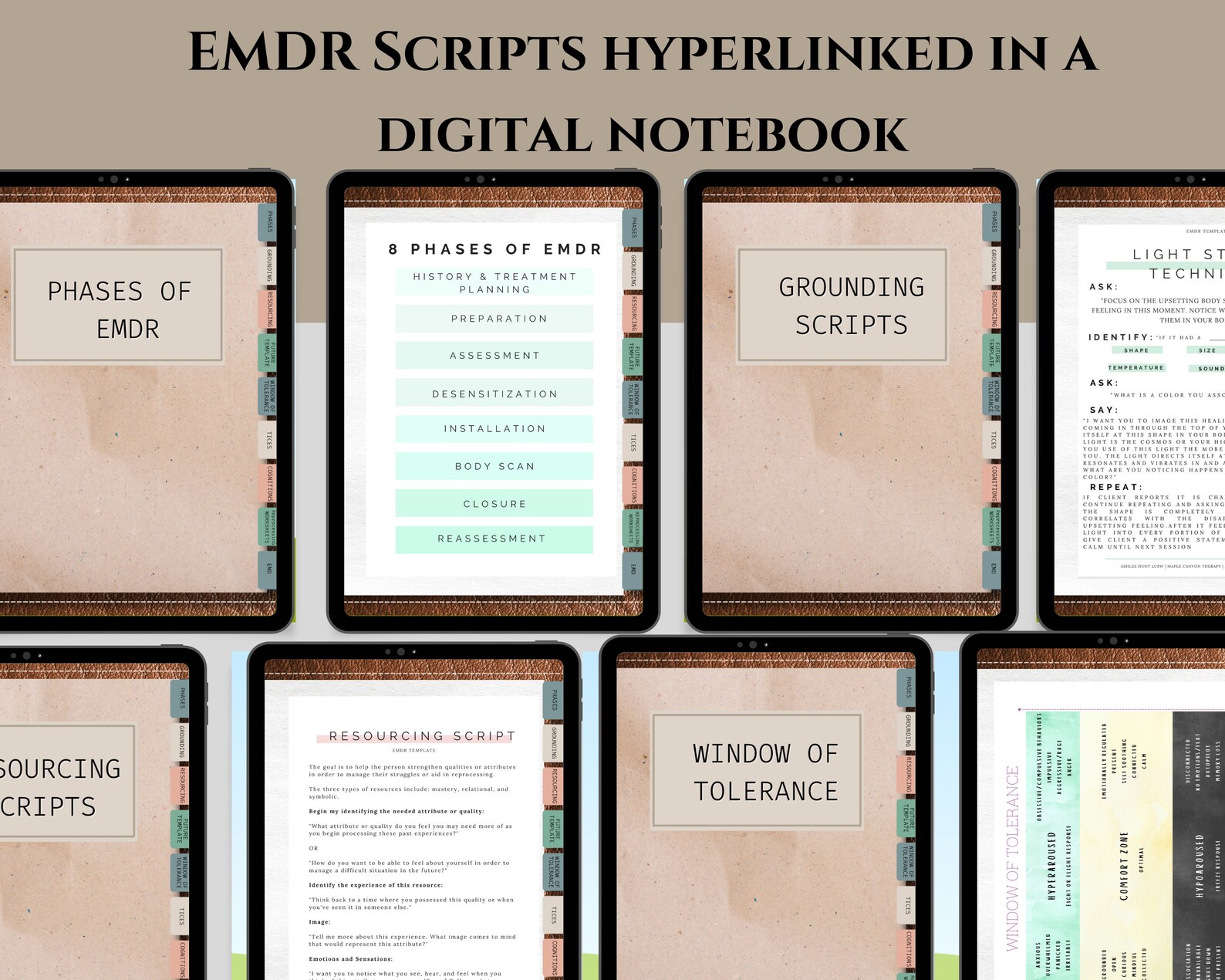 EMDR Digital Notebook With Scripts and Templates for Therapists | Emdr ...