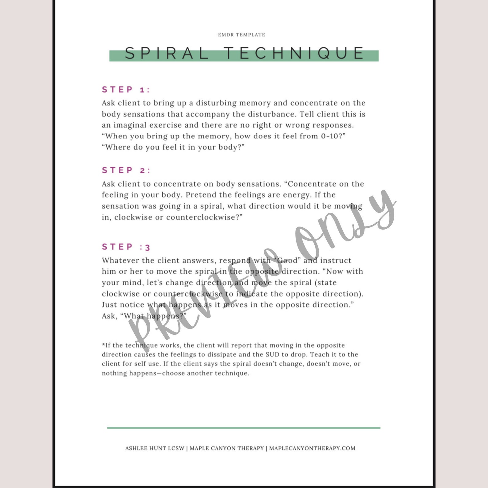 EMDR Scripts for Therapists Grounding Exercises RETRO - Etsy UK