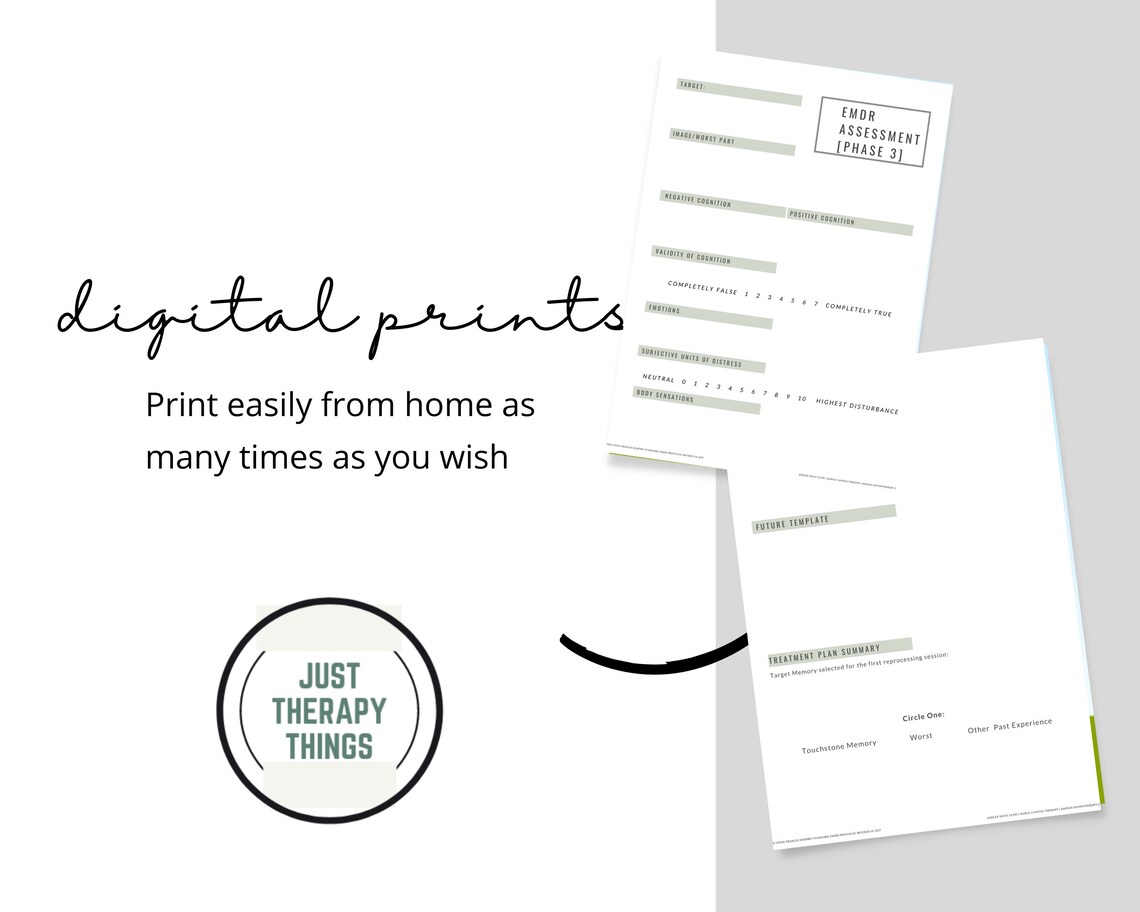 EMDR Worksheets for EMDR Therapy | Therapy Worksheets | | Emdr Therapy ...