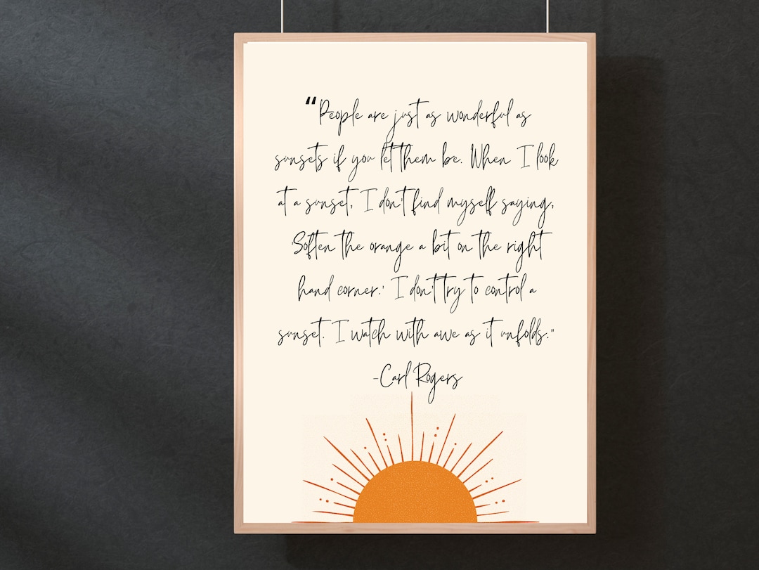 Carl Rogers Quote Therapy Print | Psychology Art | Therapy Office Decor ...