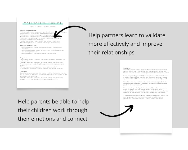 Validation of Emotions Script for Parents, Partners, and Therapists ...