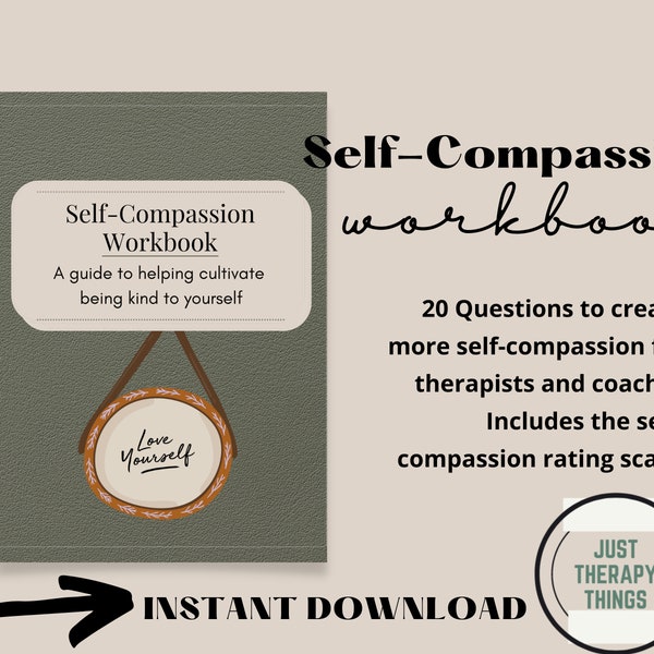 Self Compassion Worksheet Counseling - Etsy