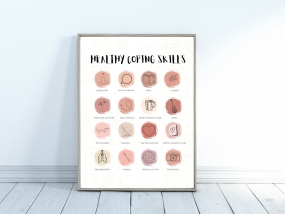 Healthy Coping Skills Therapy Poster Therapy Handout - Etsy