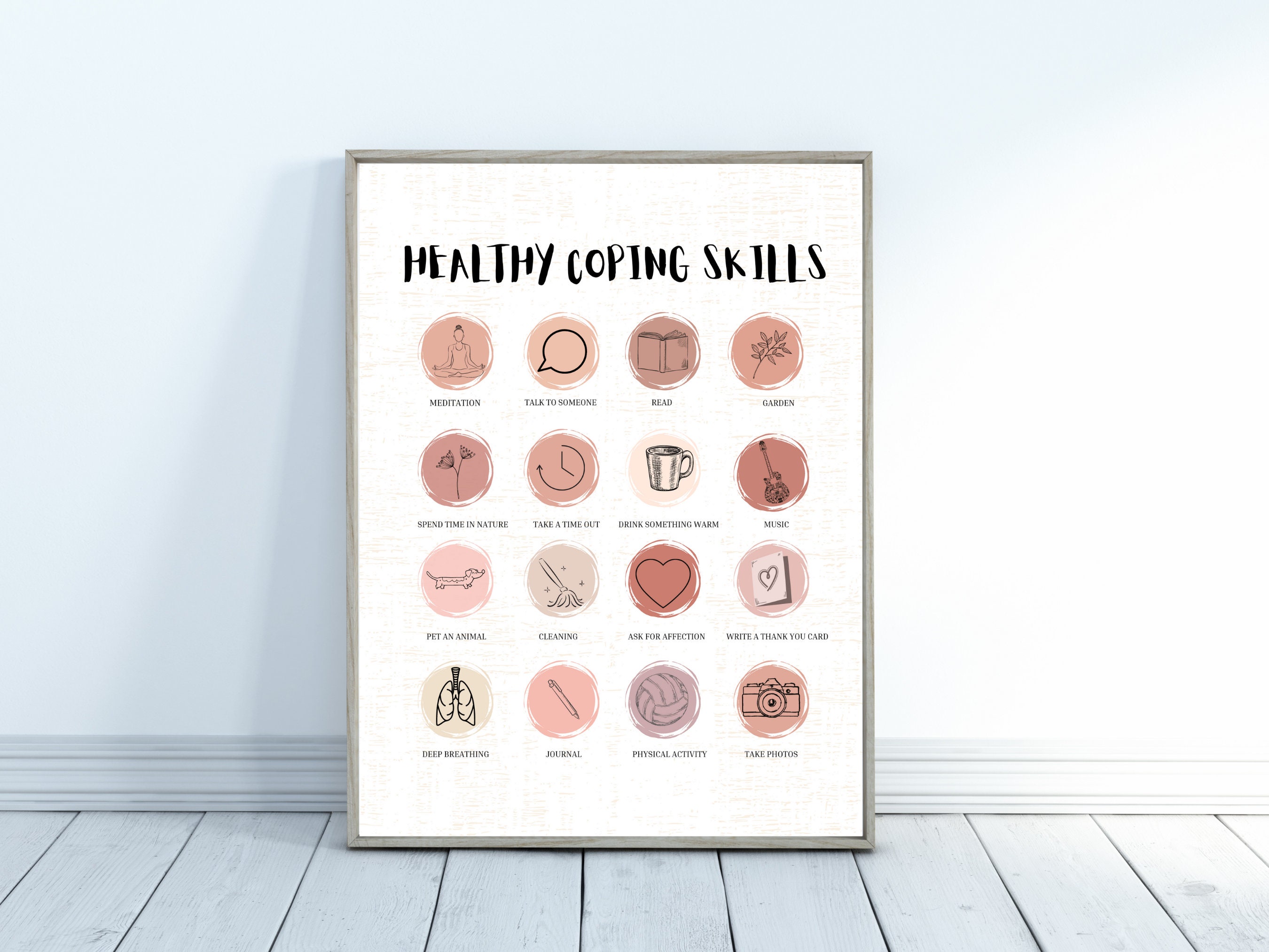 Healthy Coping Skills Therapy Poster Therapy Handout - Etsy