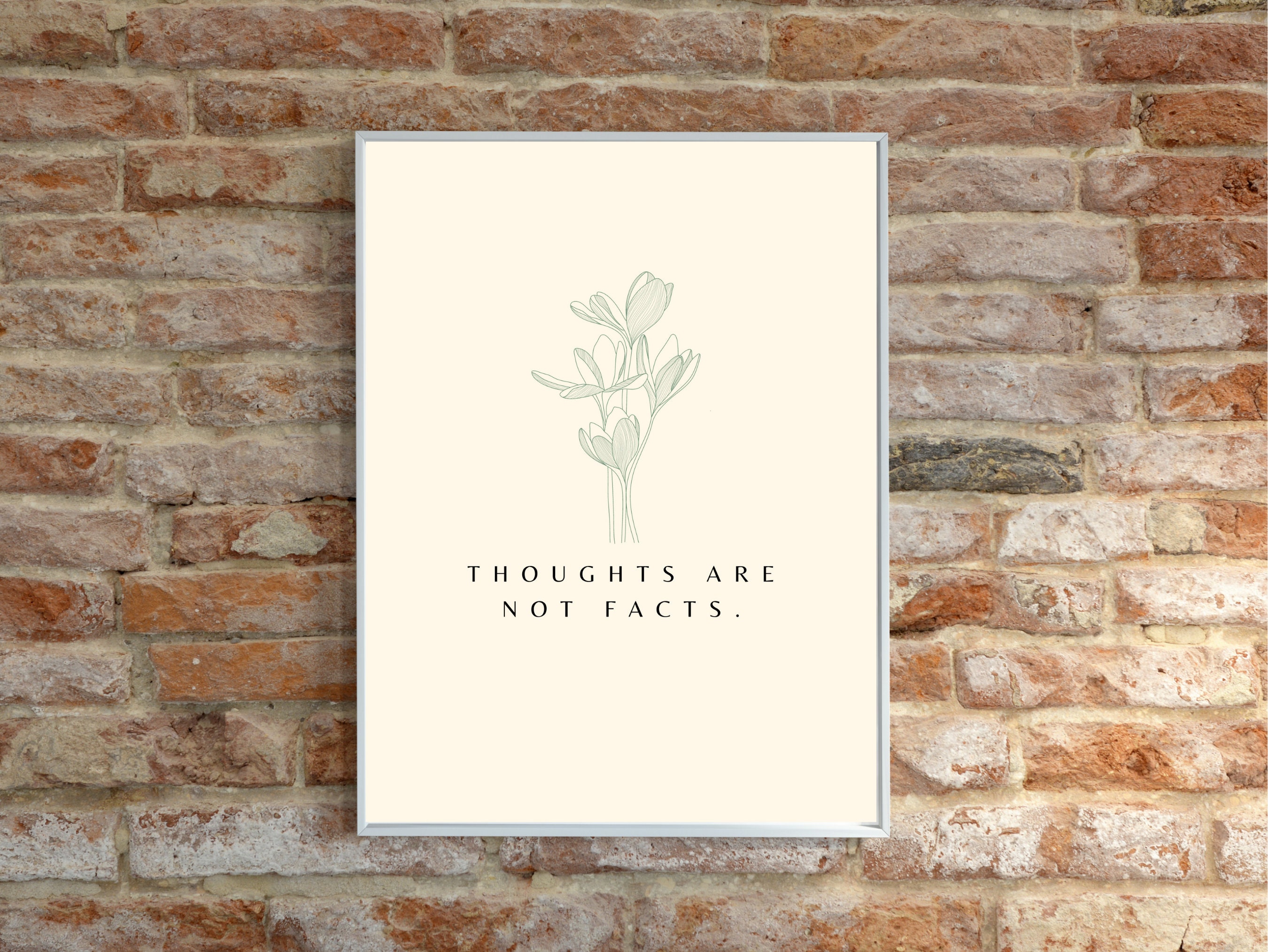 Thoughts Are Not Facts Mental Health Poster Therapist - Etsy