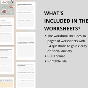 Social Anxiety Worksheets | CBT Worksheets for Anxiety | Anxiety ...