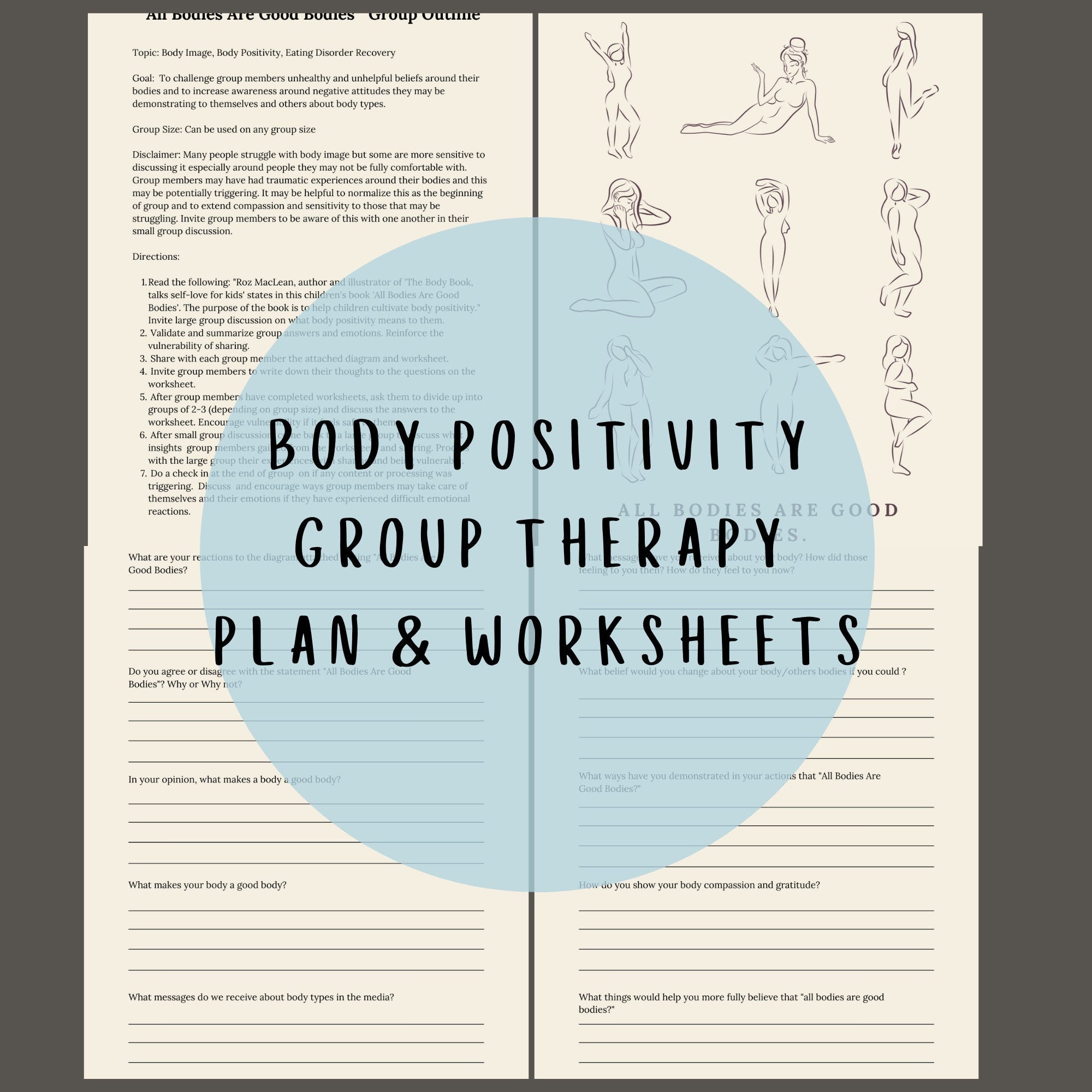 Body Positive Group Therapy Group Therapy Worksheet Body Positivity ...