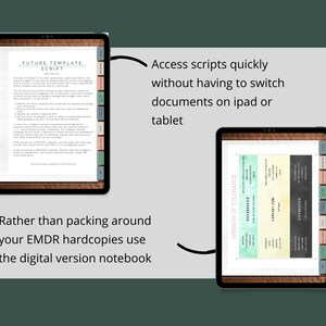 EMDR Digital Notebook With Scripts and Templates for Therapists | Emdr ...