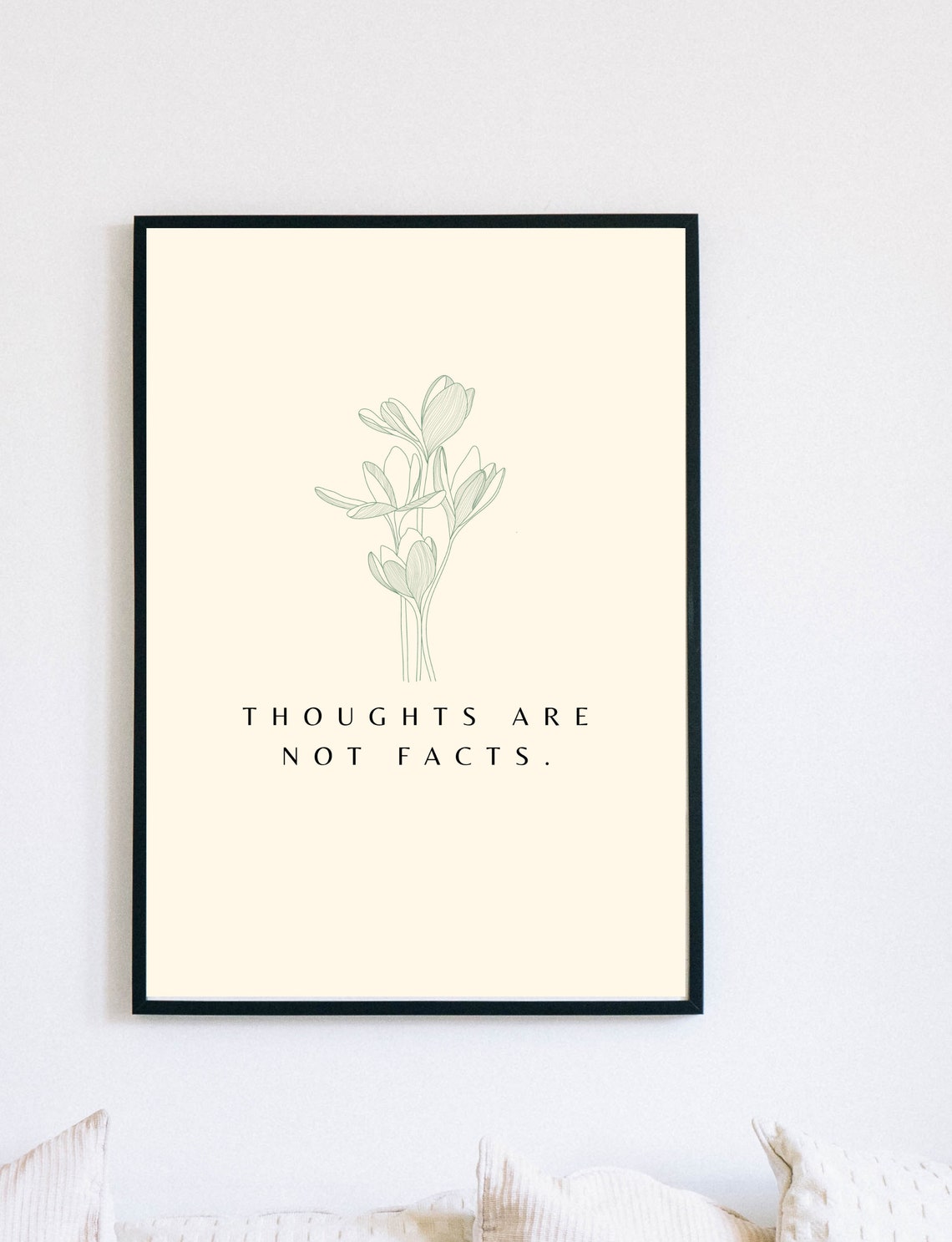 Thoughts Are Not Facts Mental Health Poster Therapist | Etsy