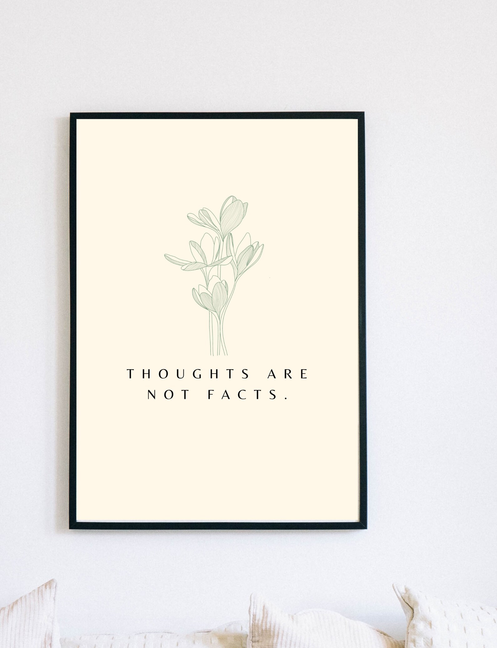 Thoughts Are Not Facts | Mental Health Poster | Therapist Office Decor ...