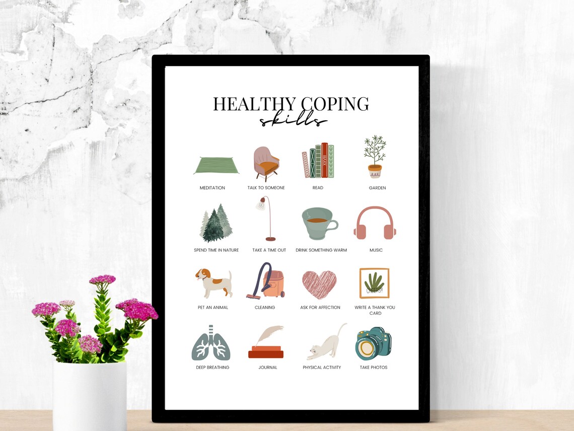 Coping Skills Poster Therapy Handout Therapy Worksheet - Etsy