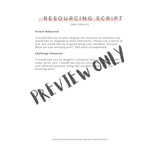 EMDR Future Template and Resourcing Script | EMDR Therapy | EMDR ...