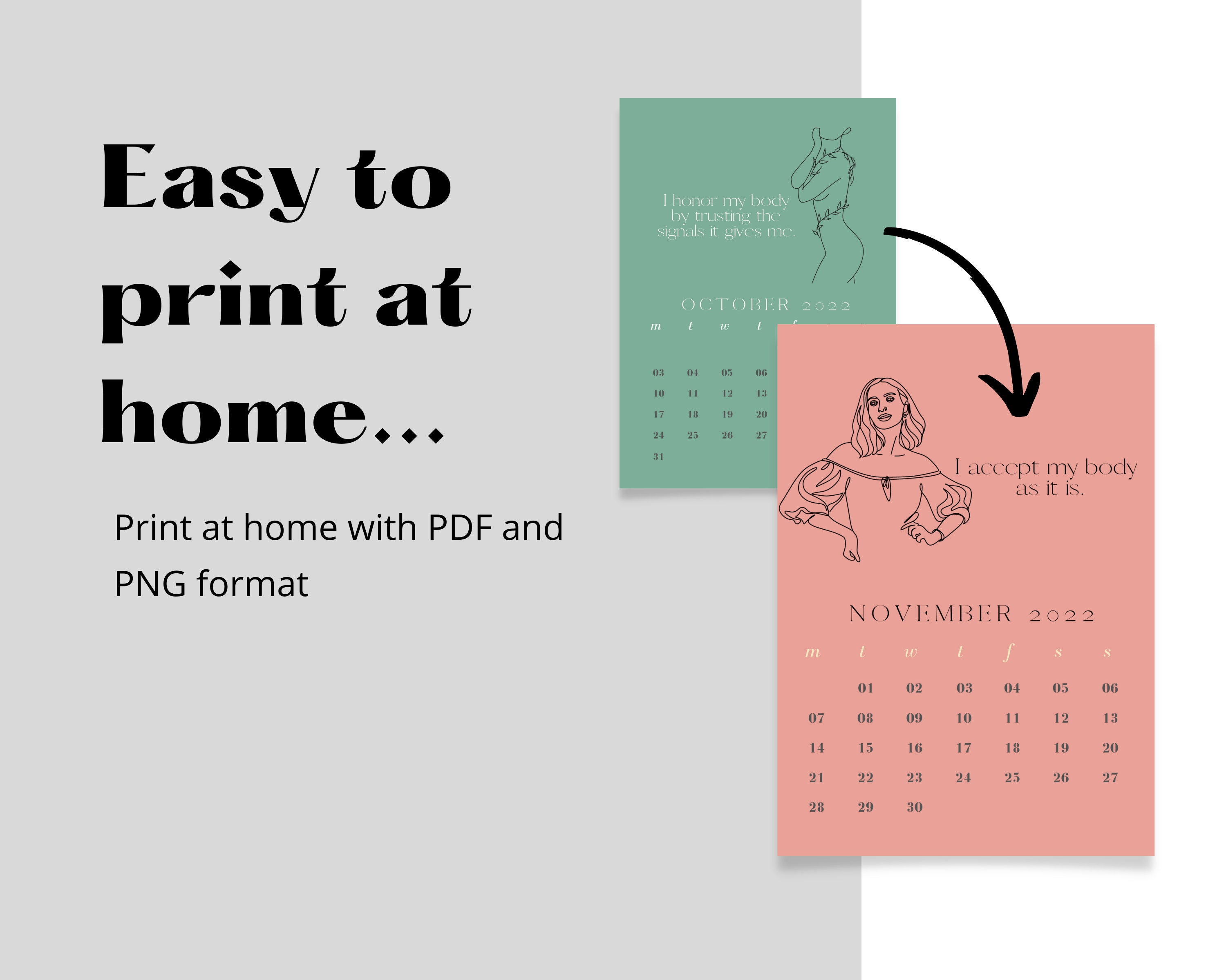 2024 Positive Affirmations Calendar Printable - 2025 CALENDAR PRINTABLE