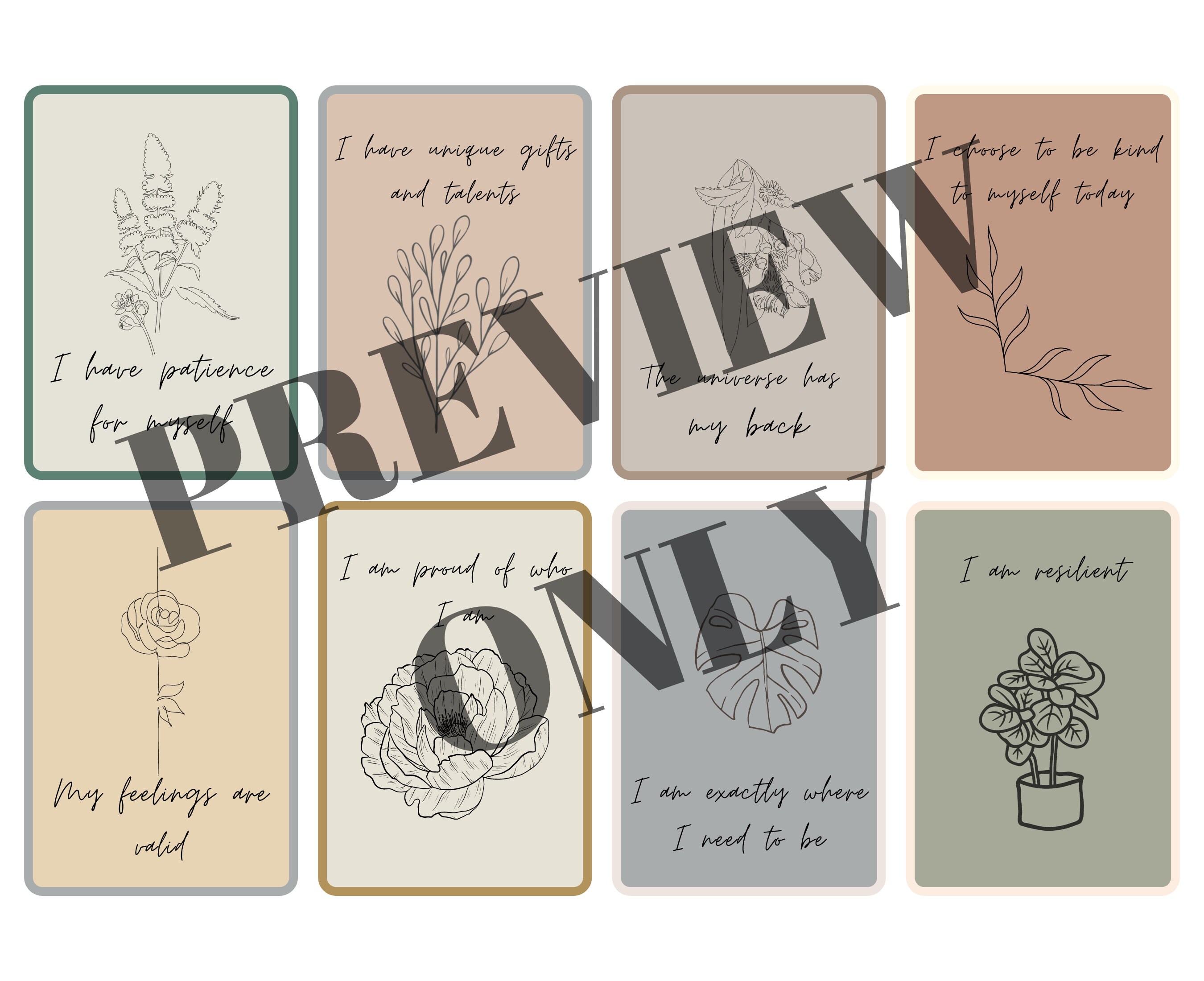 Positive Affirmation Cards | Therapy | Therapy Handout | Counseling ...