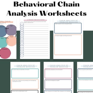 Behavioral Chain Analysis Bundled Worksheets for Therapists | DBT ...