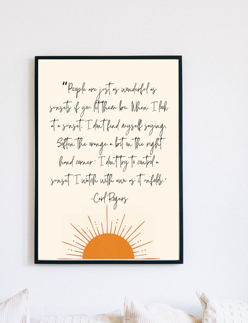 Carl Rogers Quote Therapy Print | Psychology Art | Therapy Office Decor ...