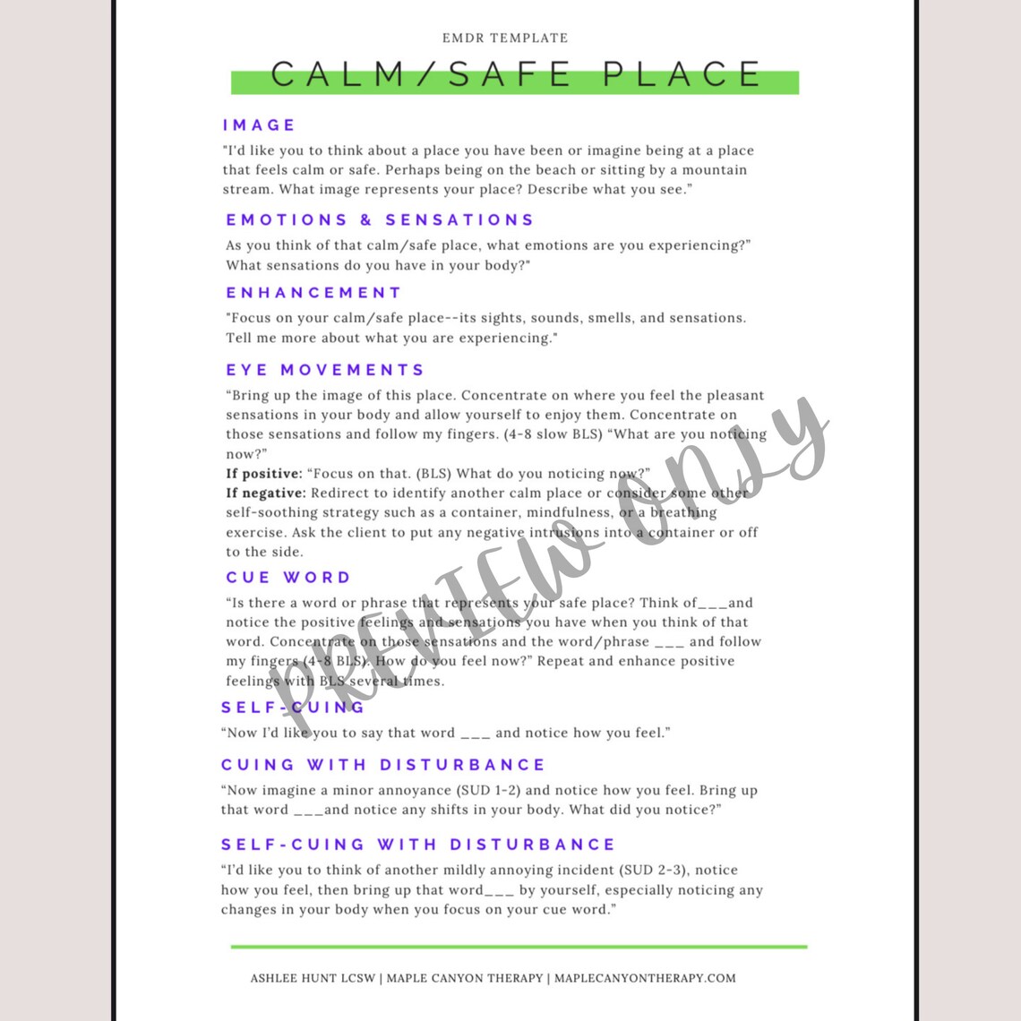 EMDR Scripts for Therapists Grounding Exercises RETRO - Etsy UK