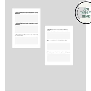Social Anxiety Worksheets CBT Worksheets for Anxiety - Etsy