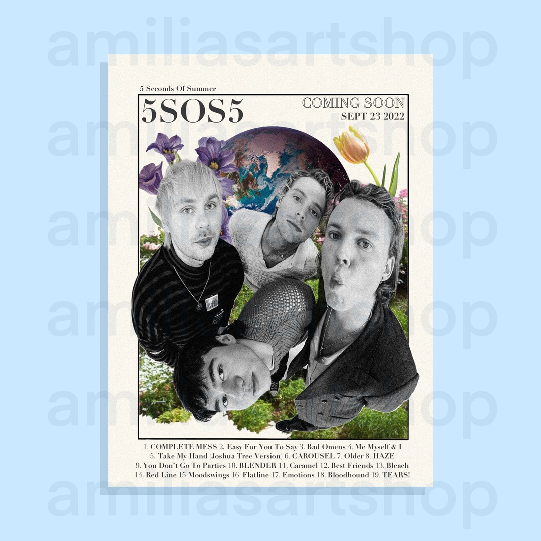 5SOS5 Digital Poster 5 Seconds of Summer Digital Art 5SOS Art - Etsy
