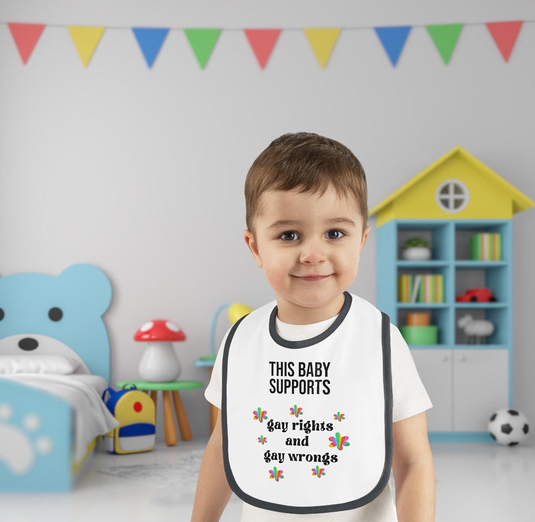 LGBTQIA Baby Bib, Queer Baby Shower Gifts, Rainbow Toddler Bib, Gay ...