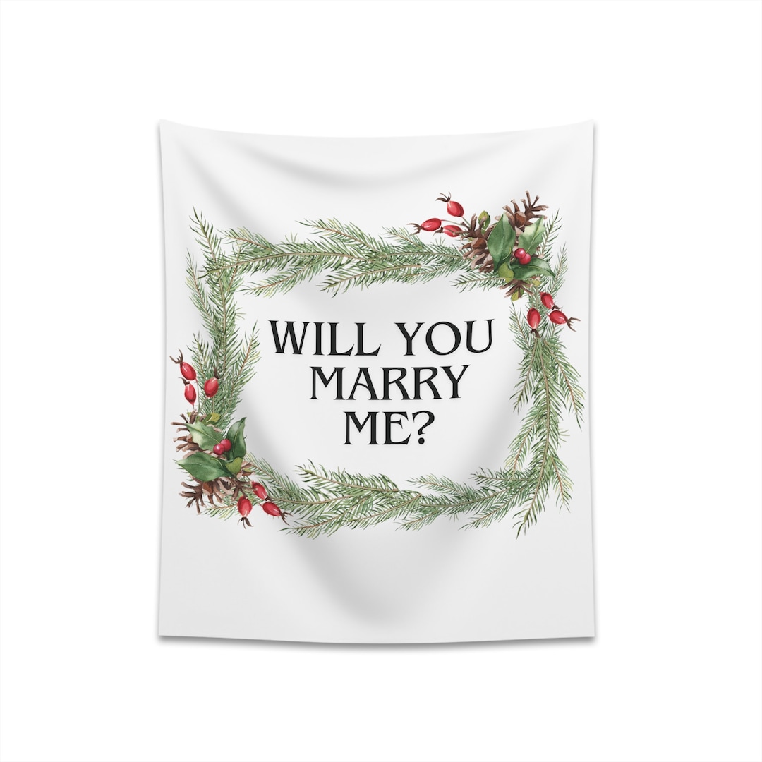Will You Marry Me Christmas Marry Me Banner Christmas Etsy