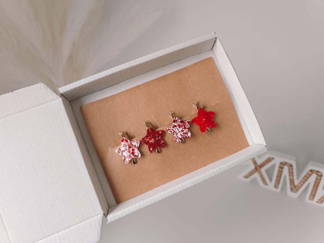 Baby Christmas Hair Clip, Star Hair Clips, Mini Clips, Small Clips ...
