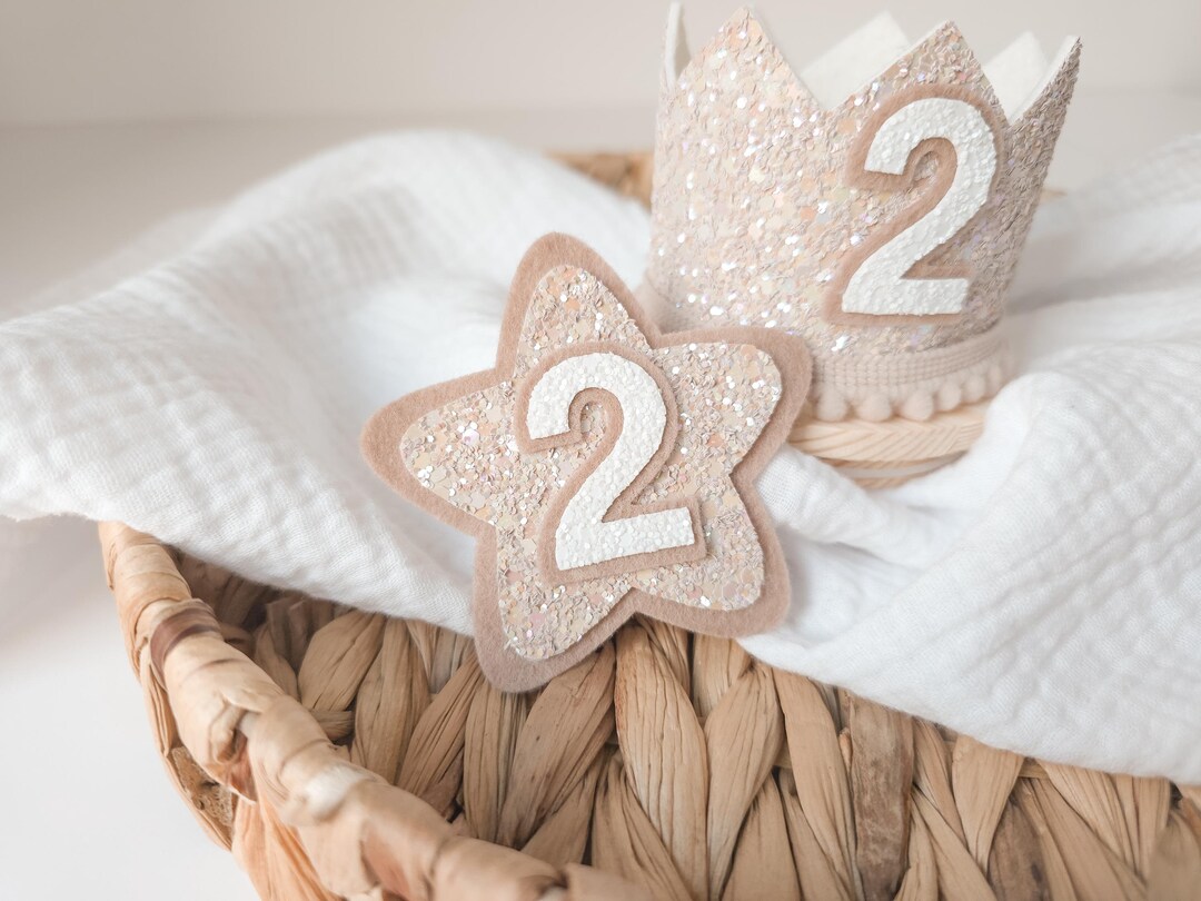 Neutral Glitter Birthday Badge: First Birthday Cake Smash Prop - Etsy
