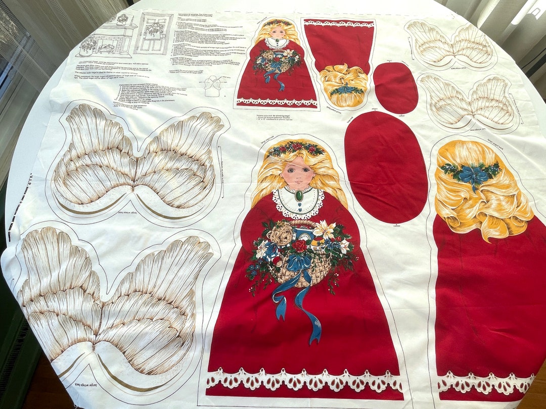 Stuffed Angels Fabric Panel, Do It Yourself Stuffed Angels, Holidays ...