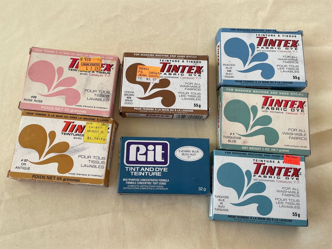 Vintage Retired Fabric Dye, Tintex/ Rit All Purpose Washing Machine and ...