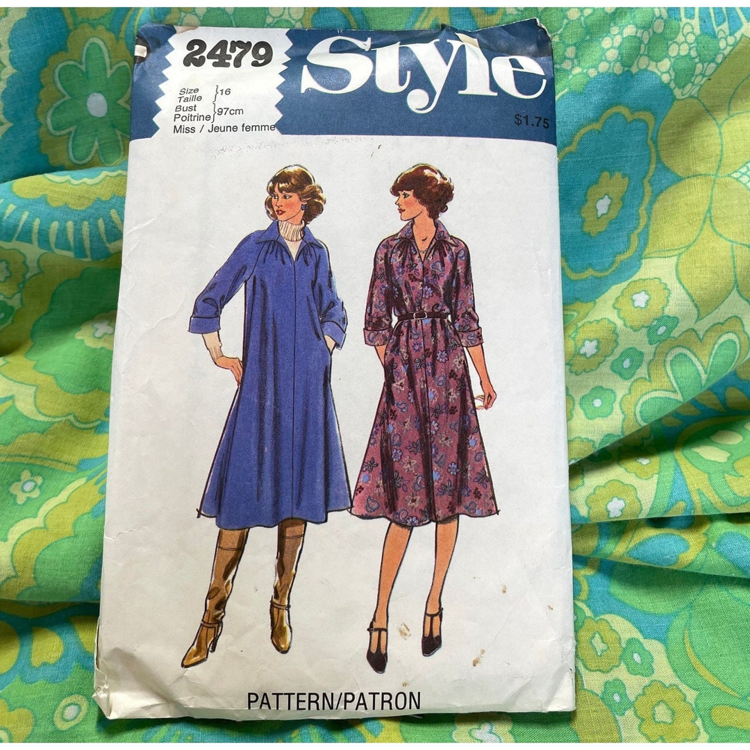 Vintage 70s Sewing Pattern, Style No 2479, 1978 Copyright, Dress or ...