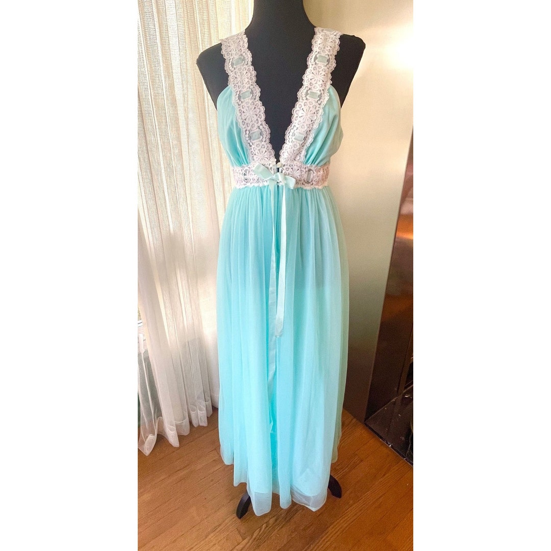 Vintage 50s Night Dress, by Linda Underlovelies Slip on Nightgown ...