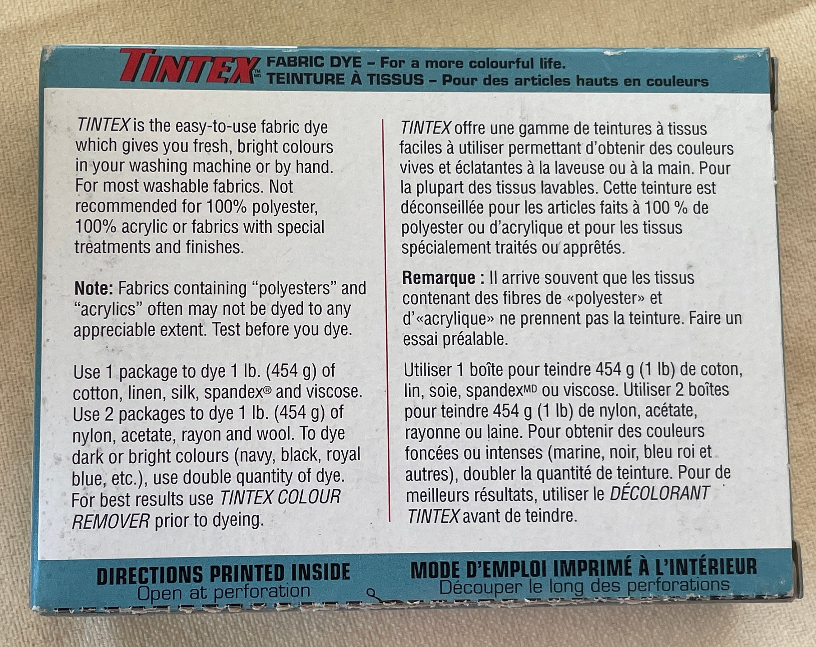 Vintage Retired Fabric Dye, Tintex/ Rit All Purpose Washing Machine and ...