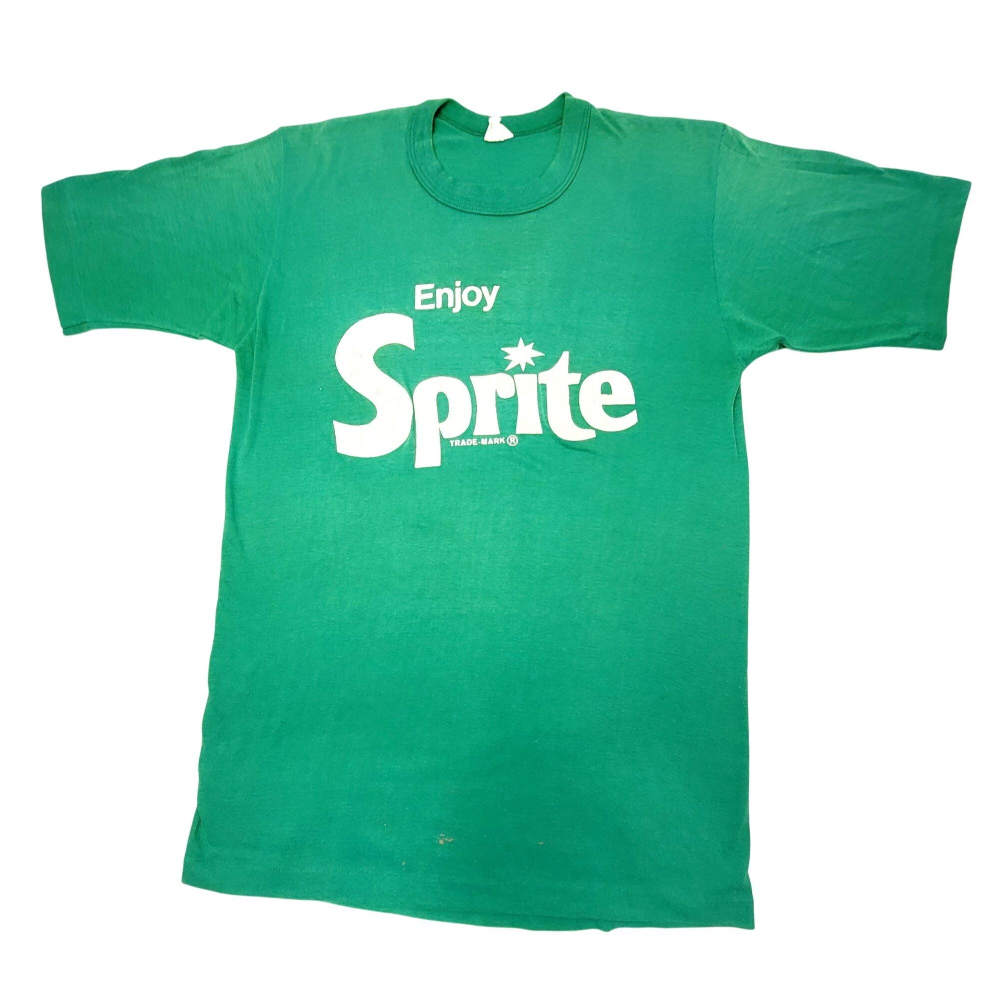 Vtg 70's/80’s Sprite T-shirt Enjoy Sprite Green Tee Size XL Signal ...